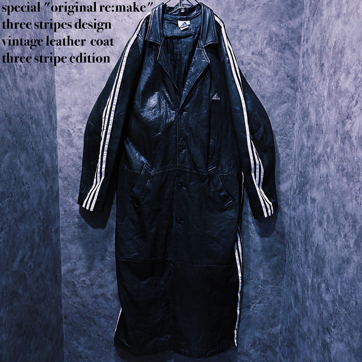 doppio】special "original re:make" three stripes design vintage leather ...