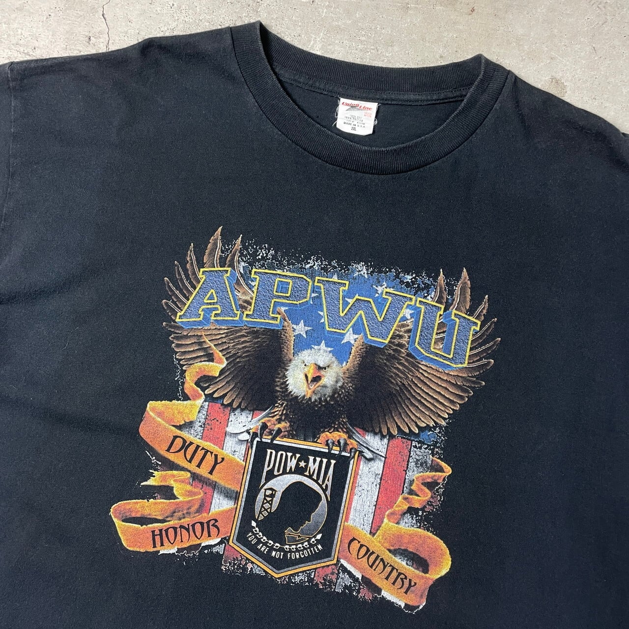 USA製 APWU 労働組合 ロゴ プリントTシャツ メンズ2XL 古着 American Postal Workers Union ...