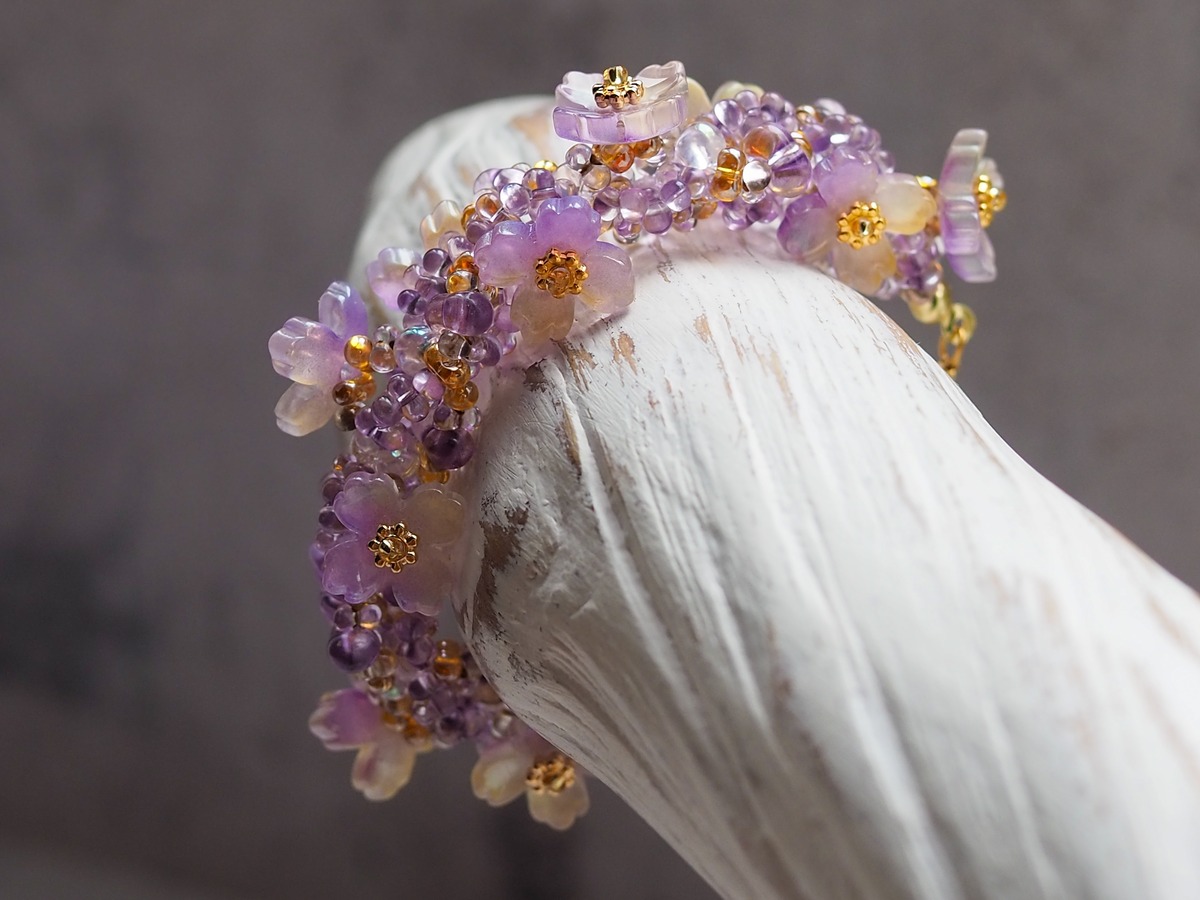 藤【花飾りのスライダーブレスレット】 | Jasper&Cats