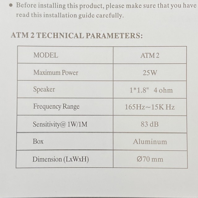 【国内正規品】awave ATM2 小型フルレンジスピーカー ペア | carvery