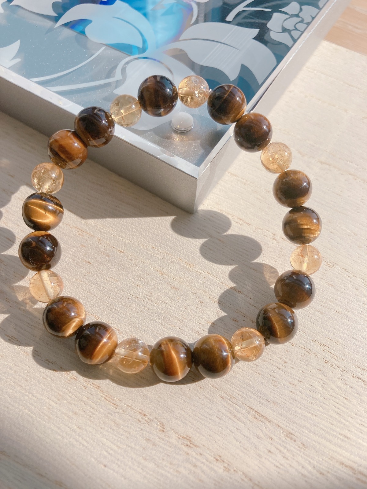 シトリン5A・タイガーアイAAA 19cm ＝金運・勝負運・仕事運＝ 1-3 | プラナロム精油 mind.body&emotion 心と身体と感情 mbe