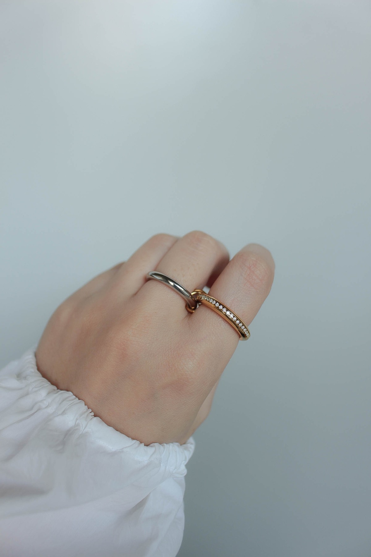 Double Tube Bijou Ring | 金属アレルギー対応のアクセサリー ebine