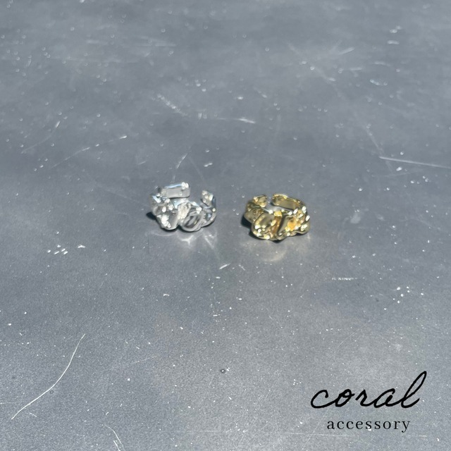 くしゃっとリング(S925/18Kコーティング) | coral shop