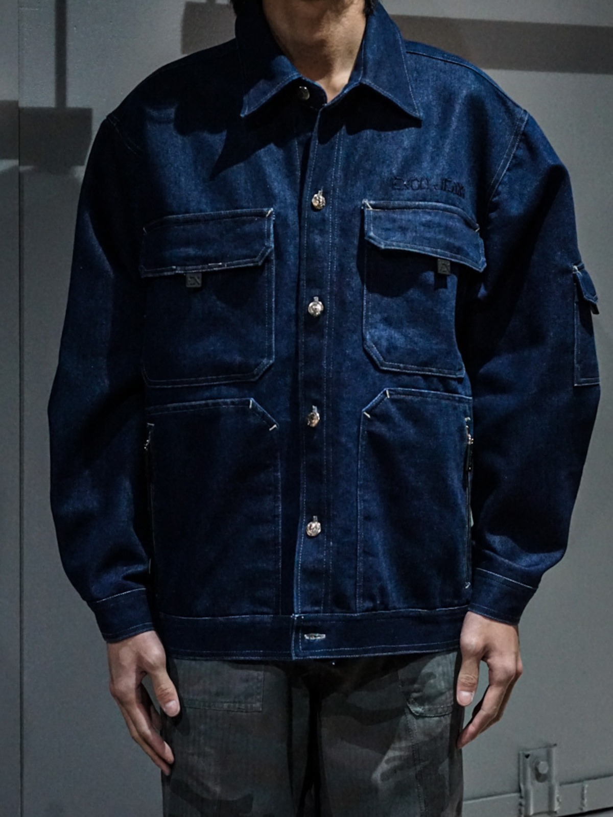 【add (C) vintage】"EXCO JEANS" Vintage Loose Metallic Denim Jacket ...