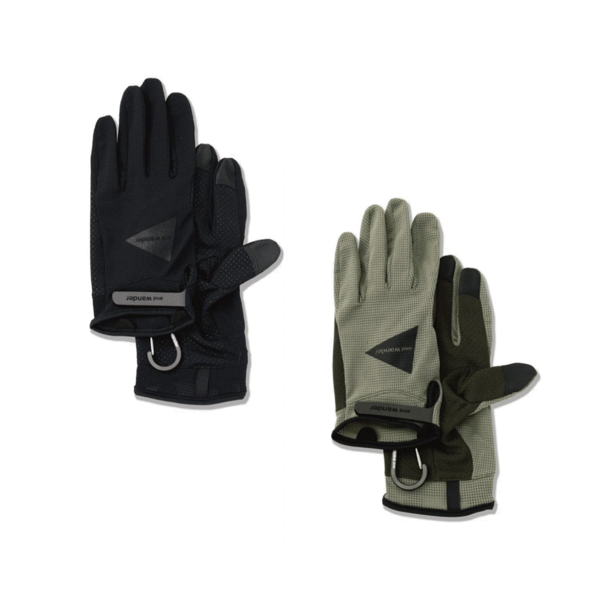 and wander stretch mesh glove / アンドワンダー ストレッチ メッシュ グローブ | ルキンフォー BASE店