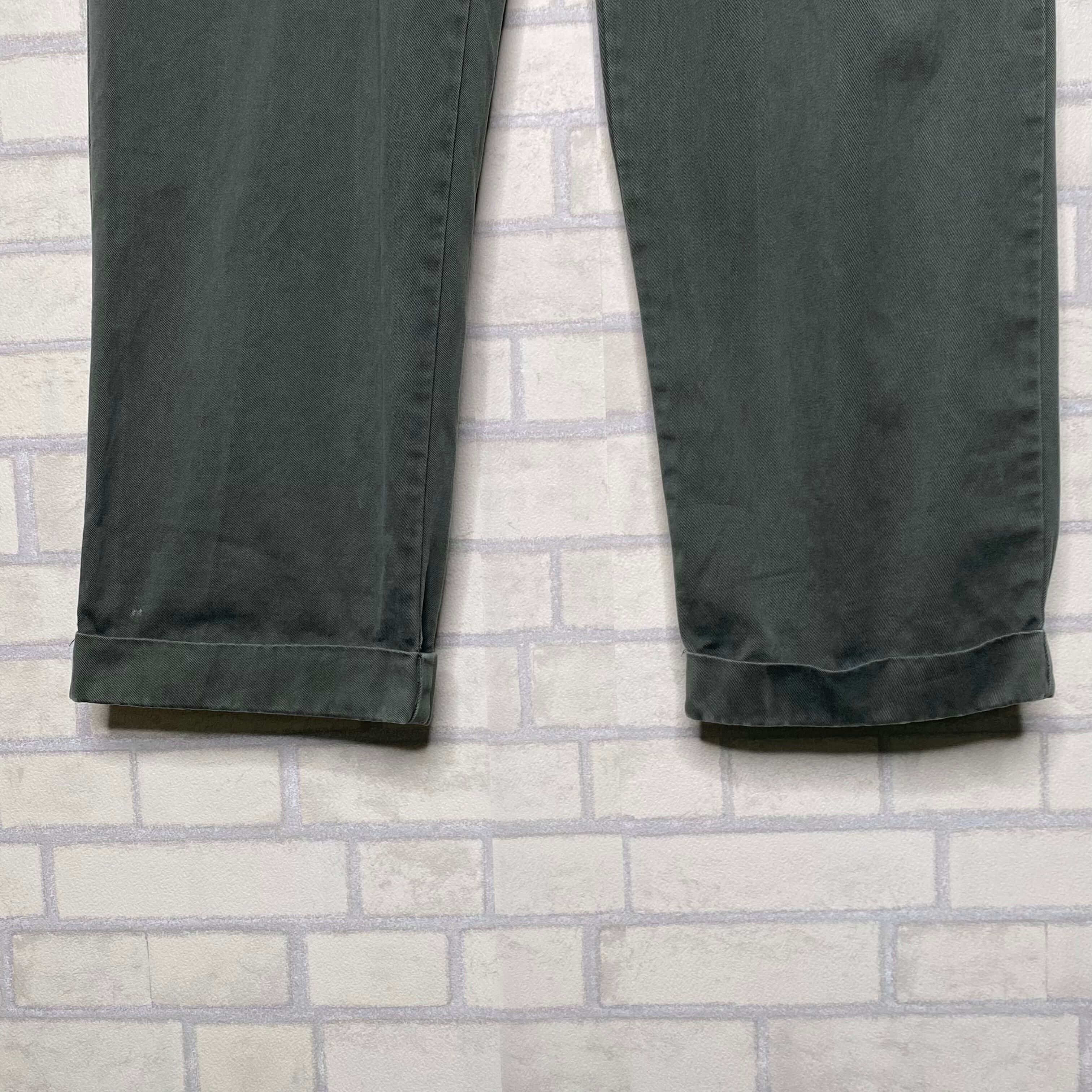 GAP ツータックコットンパンツ W36×L34 カーキ | 古着屋OLDGREEN