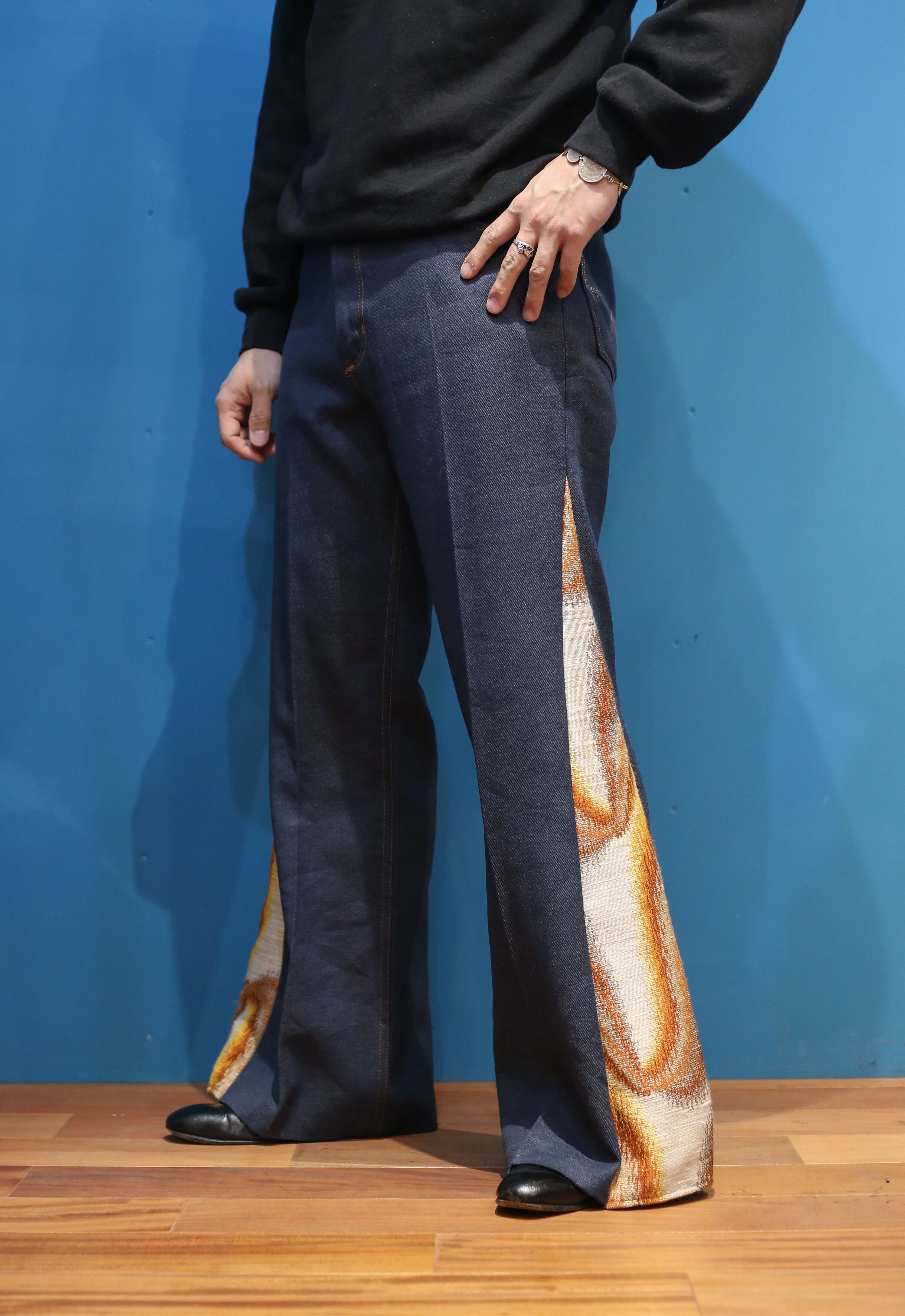 REMAKE Wrangler wranchar pants × Vintage curtain | Pay ID