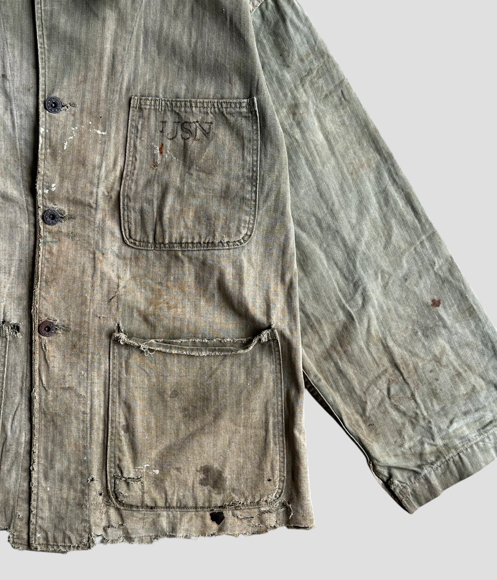 U.S. NAVY- Vintage 40s P-41 HBT Jacket | BEGGARS BANQUET公式 U.S. NAVY- Vintage 40s P-41 HBT Jacket | BEGGARS BANQUET公式