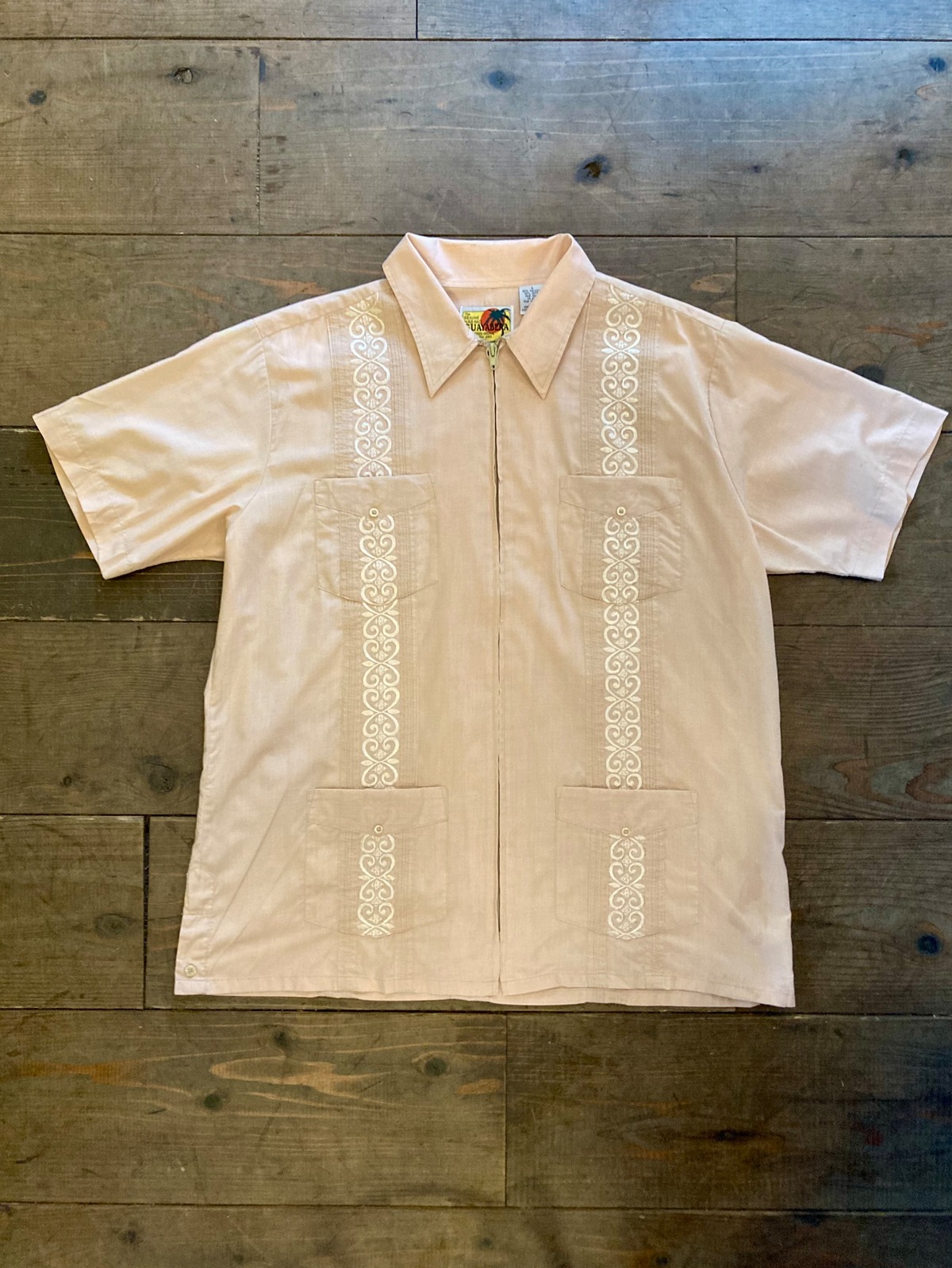 1990's HABAND S/S Zip Up Cuba Shirt | OLD SKUNK