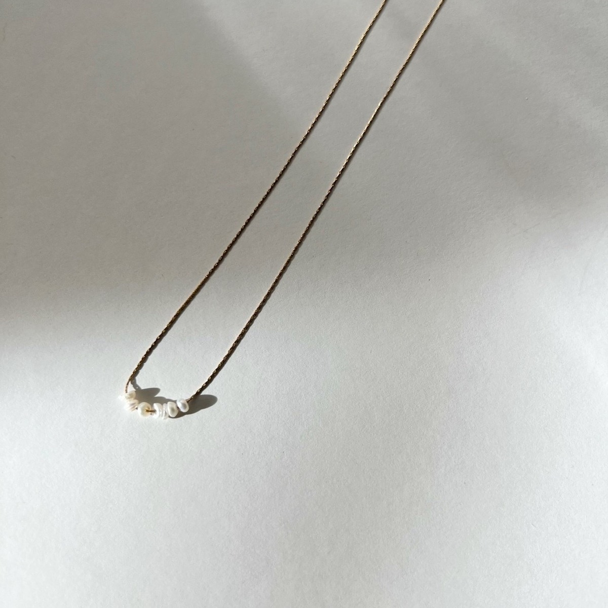 pearl charm necklace | eclacoco