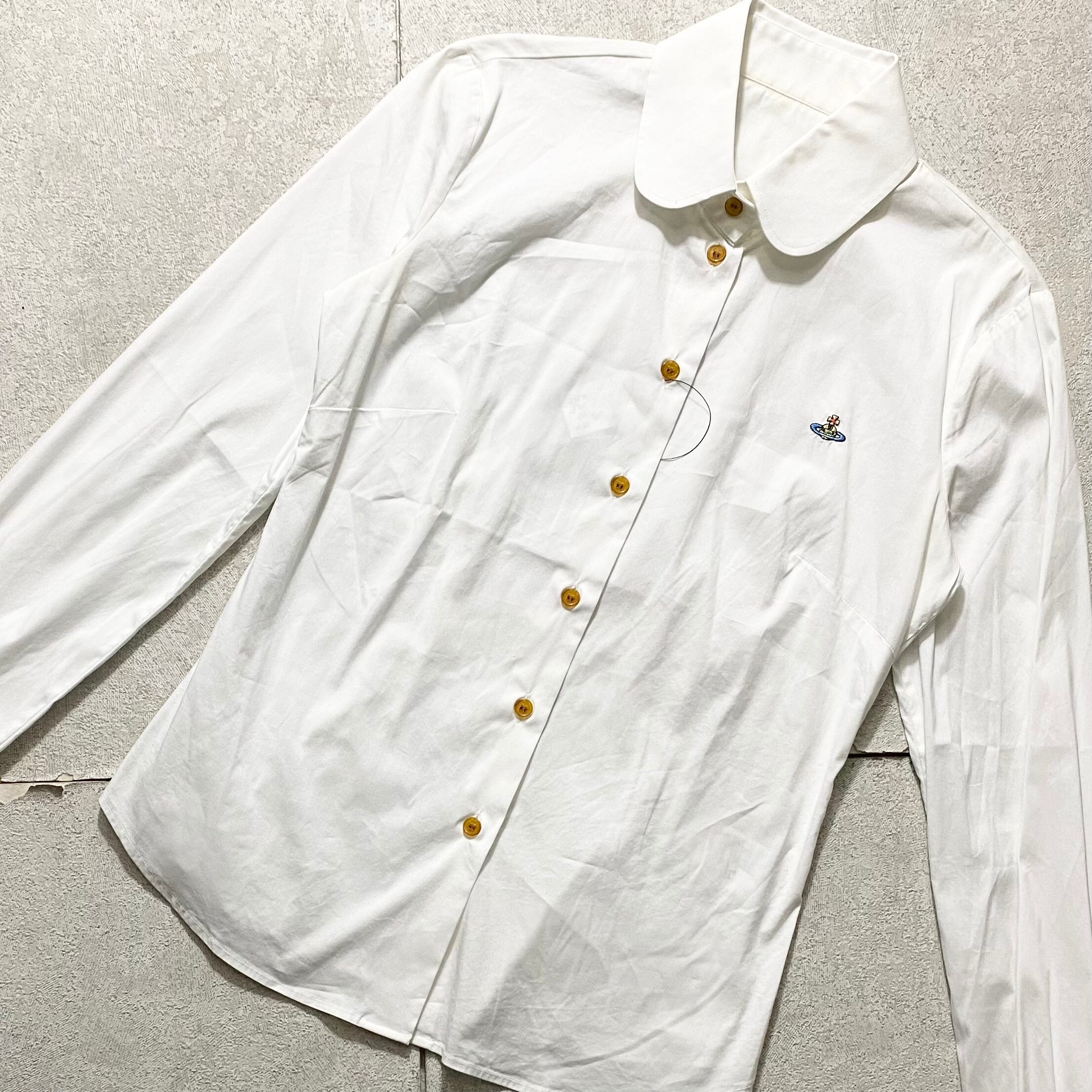 VIVIENNE WESTWOOD RED LABEL “orb” embroidery white shirt VIVIENNE WESTWOOD RED LABEL “orb” embroidery white shirt