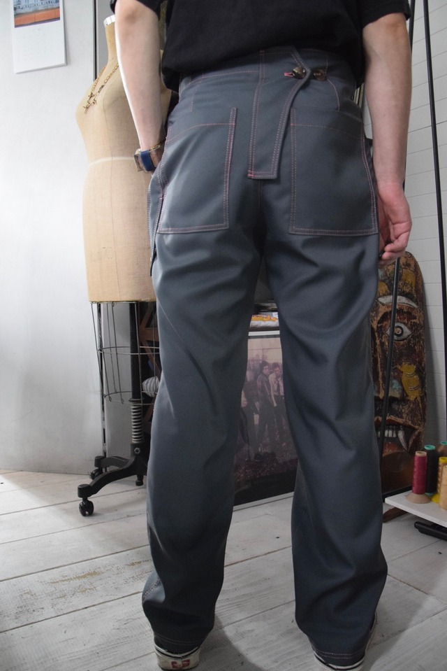 Beltless flap pants (KHAKI) | YOOWN