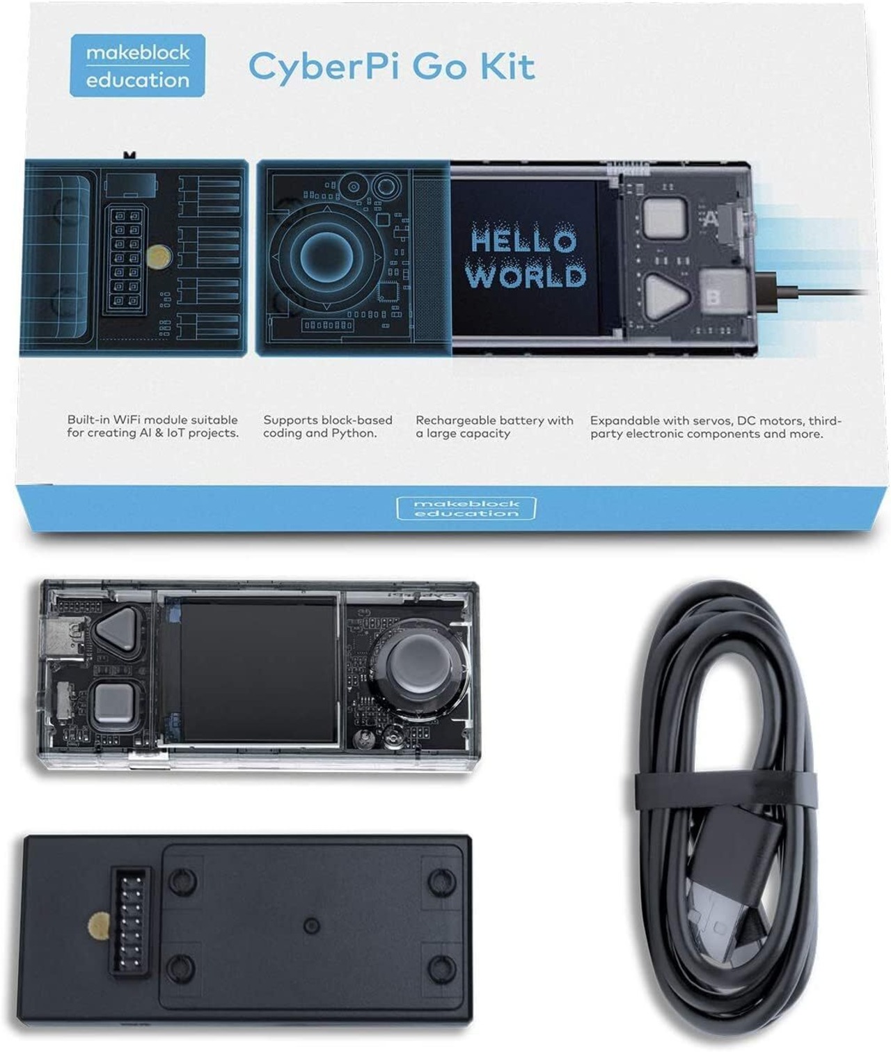 Makeblock CyberPi コーディングキット 学習スクラッチパイソンプログラミング エンジニアリングキット STEMキット AI ...