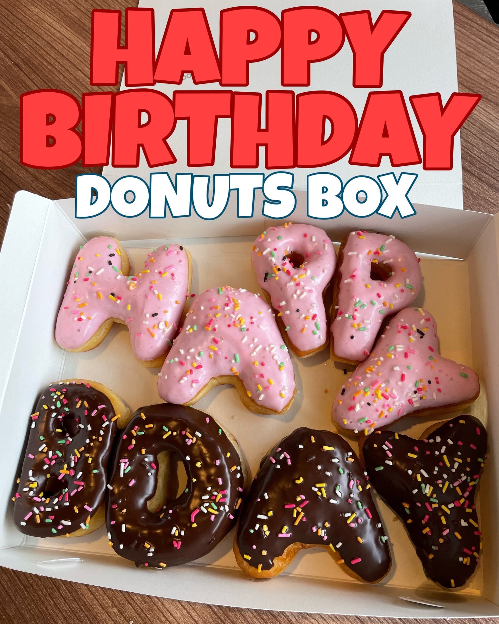 Happy Birthday Donuts Box | The City & Co., Ltd