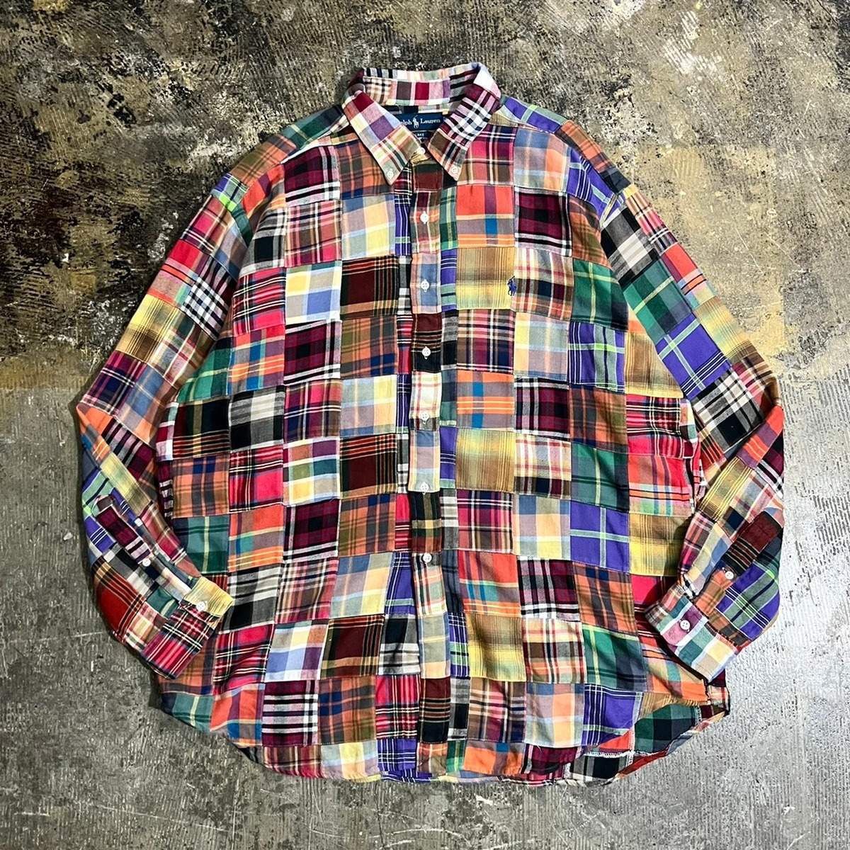 90s Ralph Lauren "BLAKE" Patchwork Flannel Shirt | VOLAR