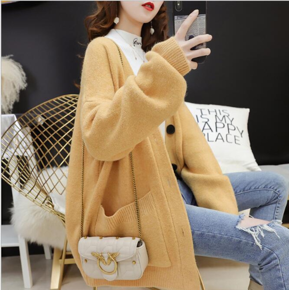 秋冬新作 トップス セーター、ニットカーディガン、レディースセーターコート | HapiHapi style