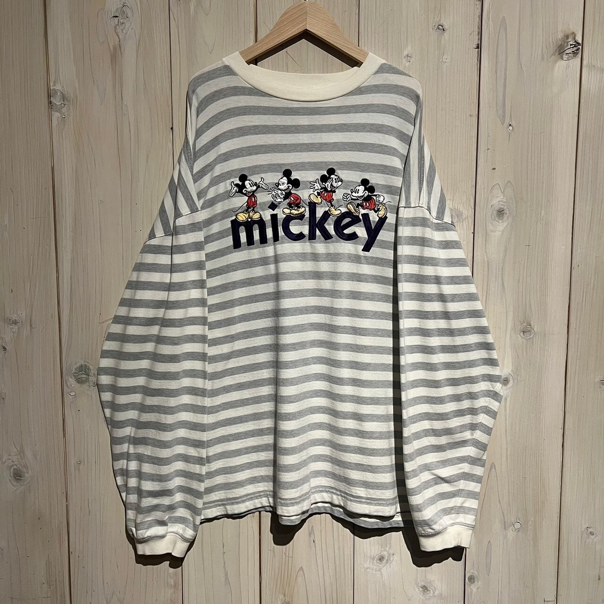 【a.k.a.C.a.k.a vintage】"Disney" "Mickey Mouse" Embroidery Horizontal ...