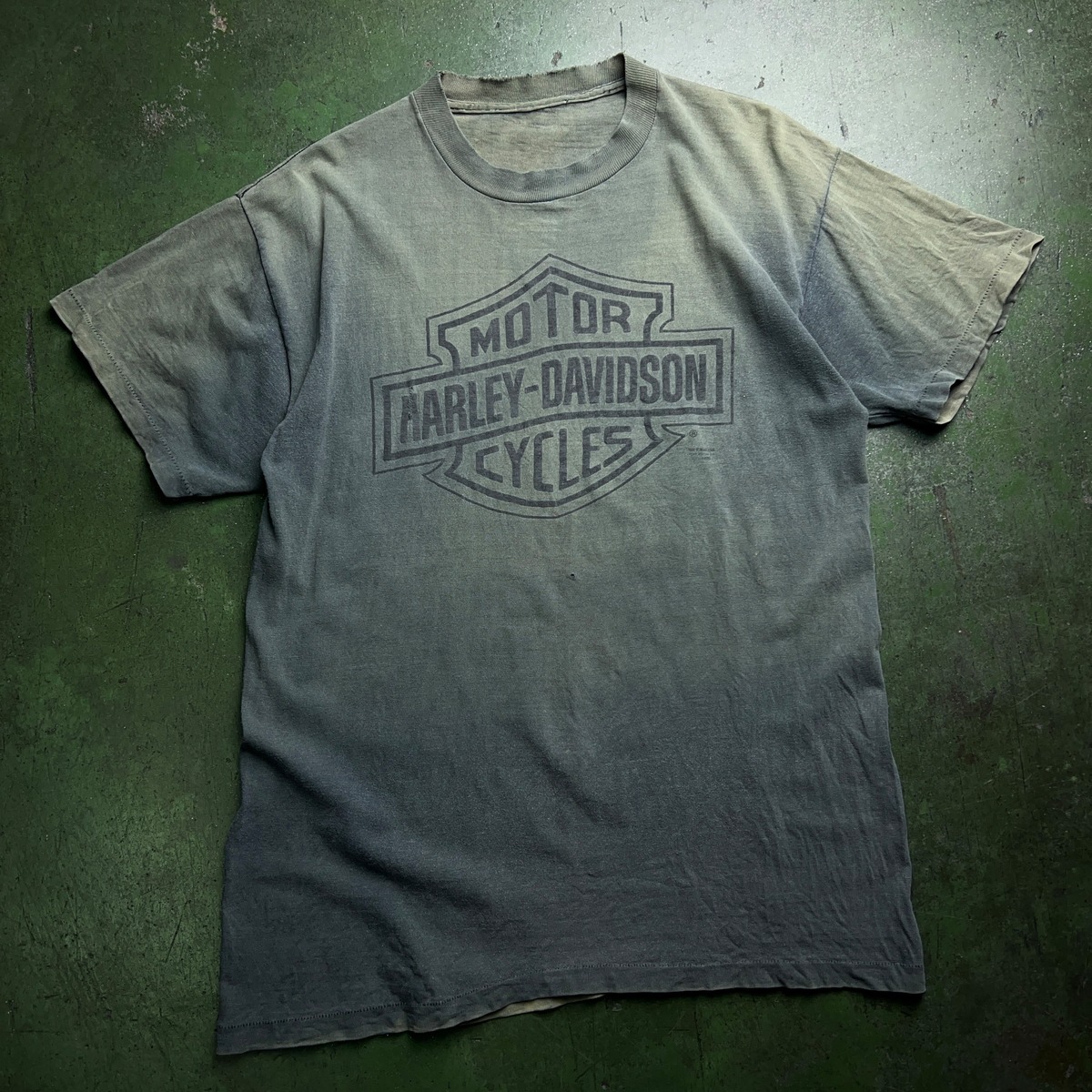 80's~90's Harley Davidson 3D EMBLEM Fade Tshirt 80年代 90年代 ハーレーダビッドソン T ...