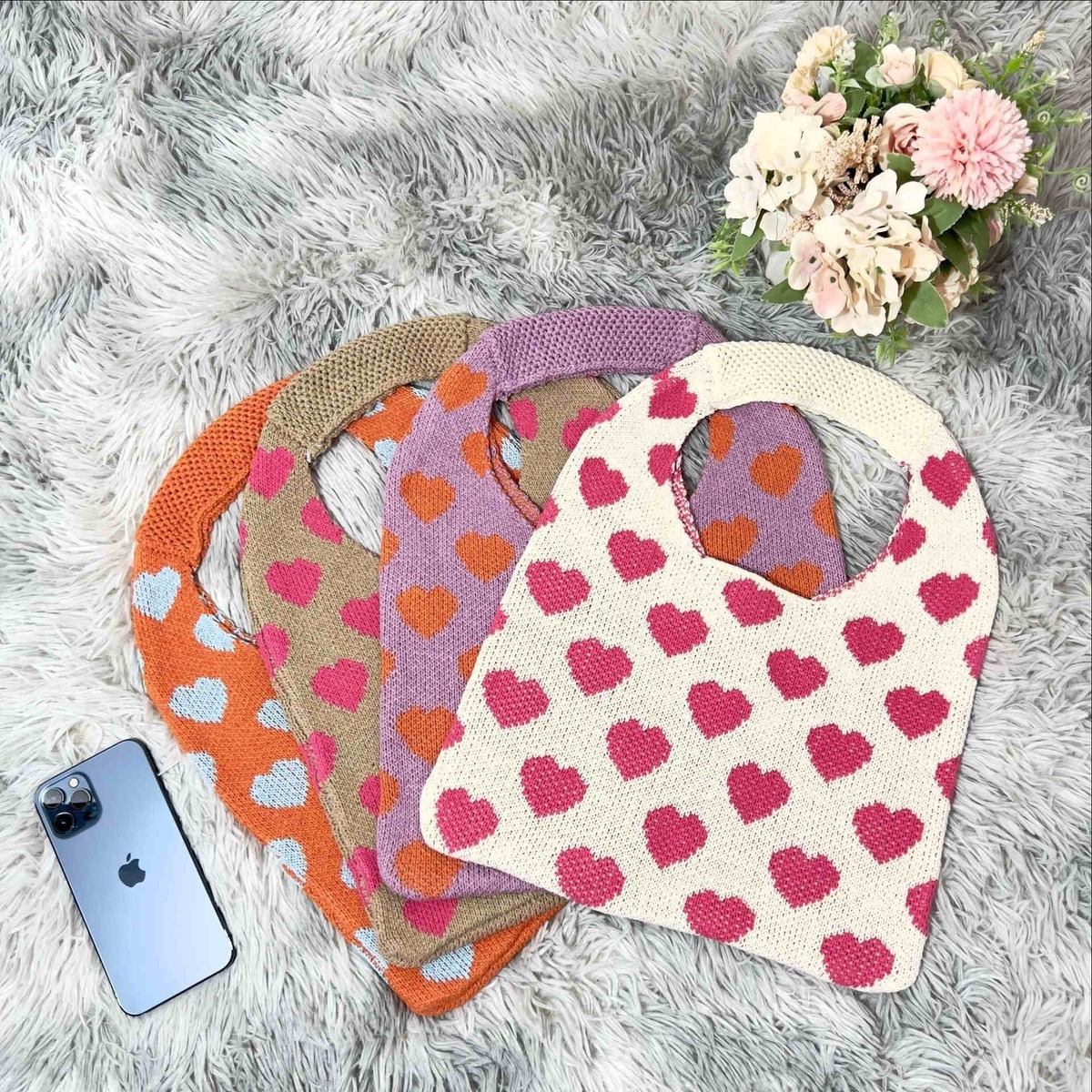 Heart knit bag | Chal