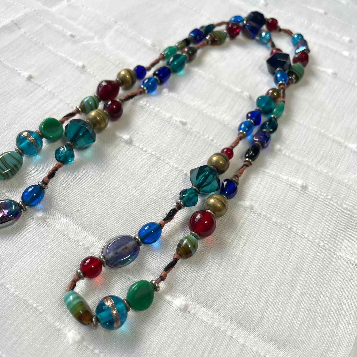 multi color beads necklace KKVBO99 | re:floral_accessories