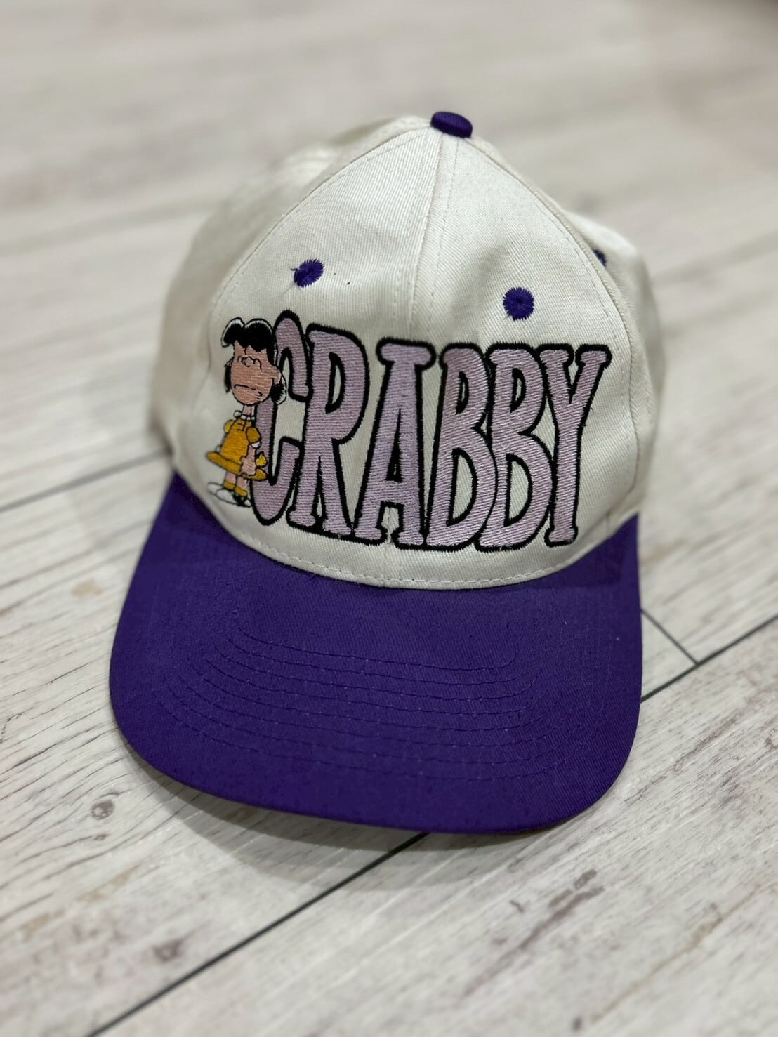 VINTAGE PEANUTS "CRABBY" SNAPBACK CAP | vintage clothing twoface
