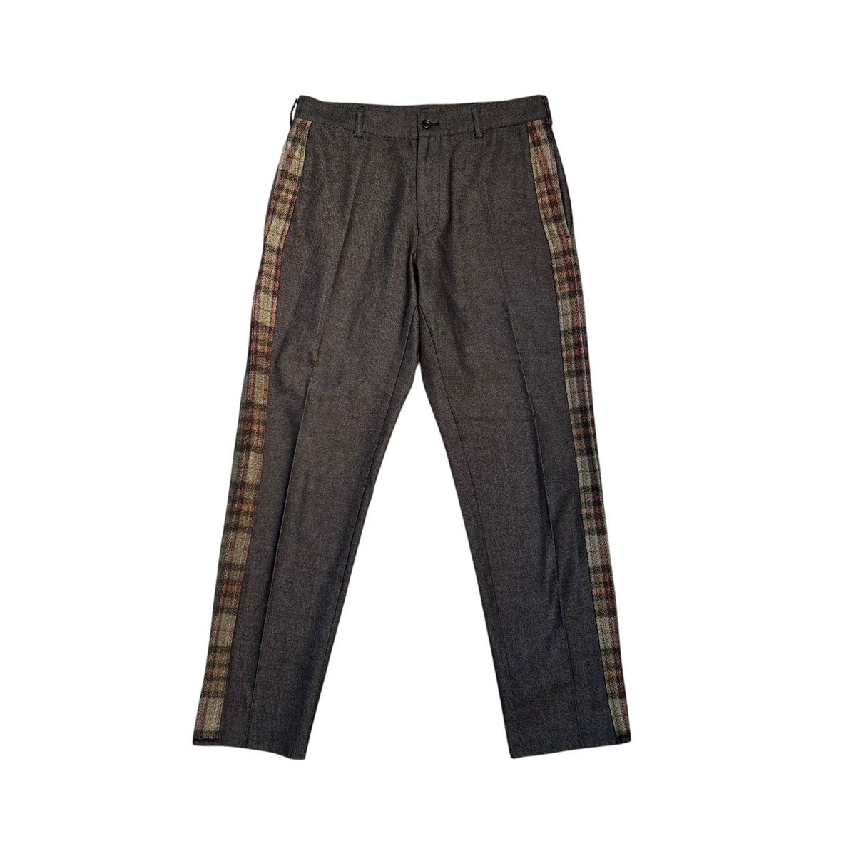 “GARCONS HOMME” Indigo cotton/poly design side line denim slacks pants ...