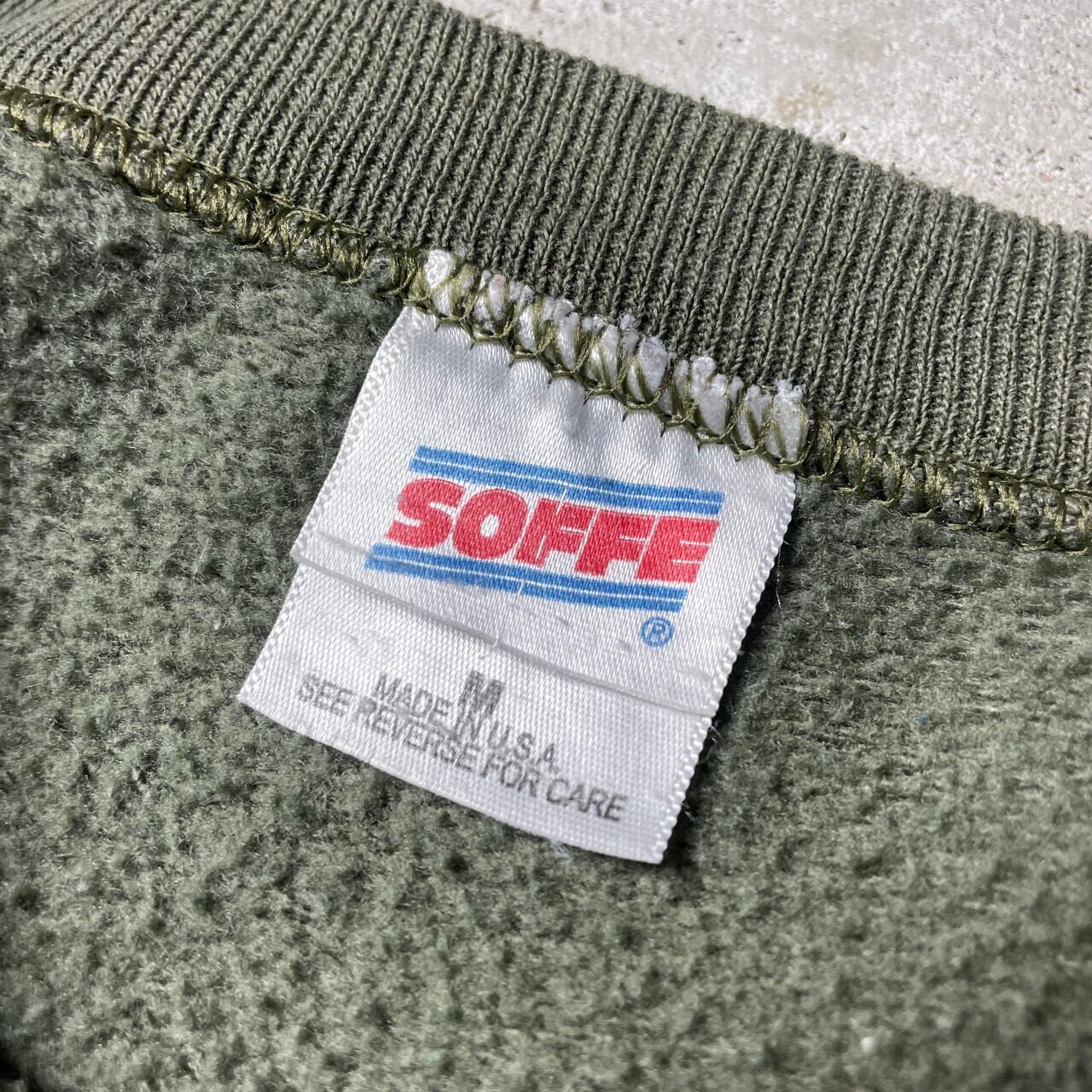 90年代 USA製 SOFFE USMC アメリカ海兵隊 ワンポイントロゴスウェット トレーナー メンズM 古着 ビンテージ ヴィンテージ ...