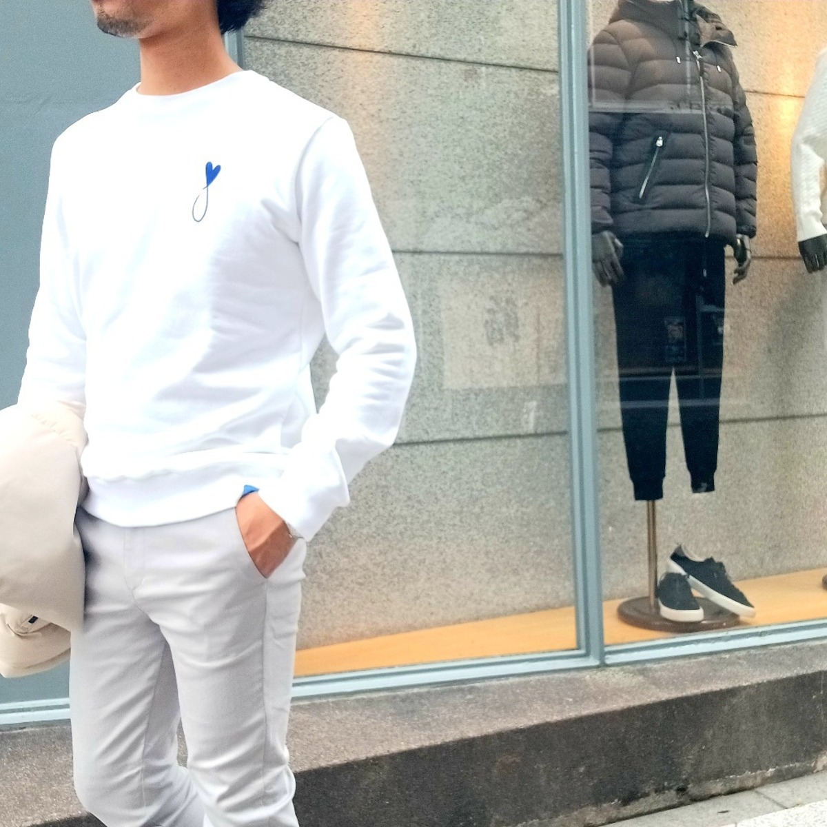 MAISON HONORE(メゾンオノレ) Tiphanie Sweat / White x Royal Blue | BBG MEN’S ...