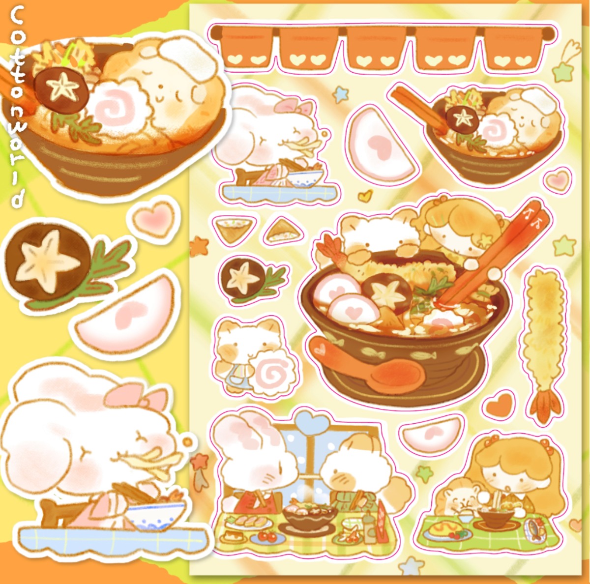 【cotton world】ステッカー s36-13-06 | mogumogumarket