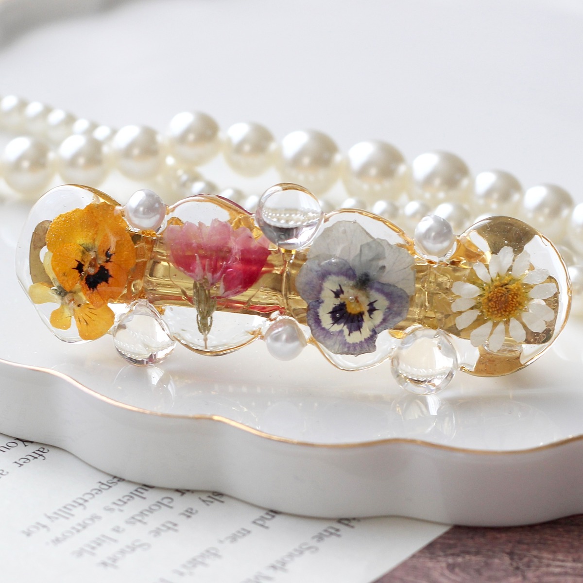 小花採集バレッタ⑤ | comarimade