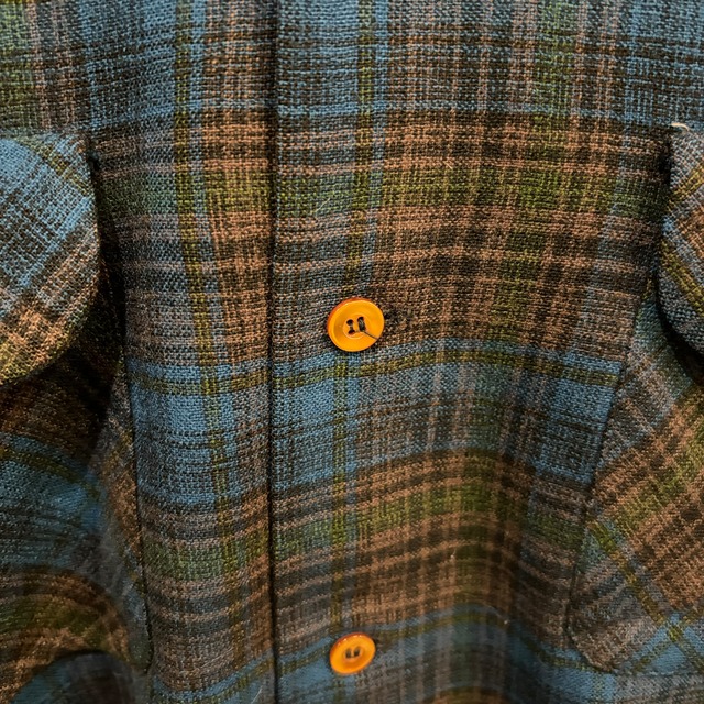 50s PENDLETON L/S Open Collar Wool Shirt | VOSTOK