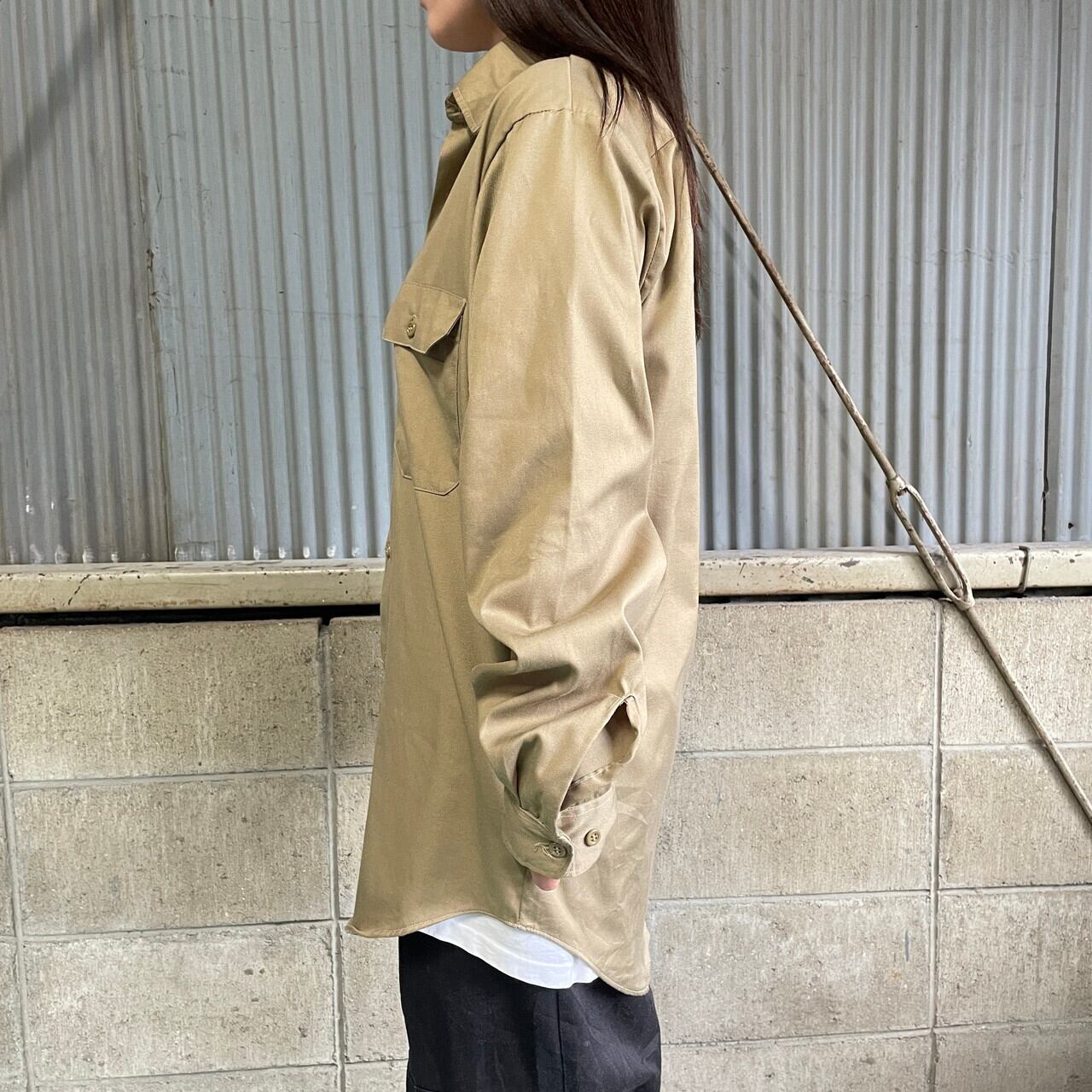 70年代 BIG MAC JC Penney ワークシャツ メンズM 古着 ビッグマック 70S ヴィンテージ ビンテージ ベージュ カーキ ...