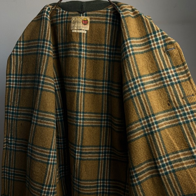 60's~70's ZERO KING Wool Coat 60年代 70年代 ウール コート 裏面チェック柄 【1000A632】【送料無料 ...