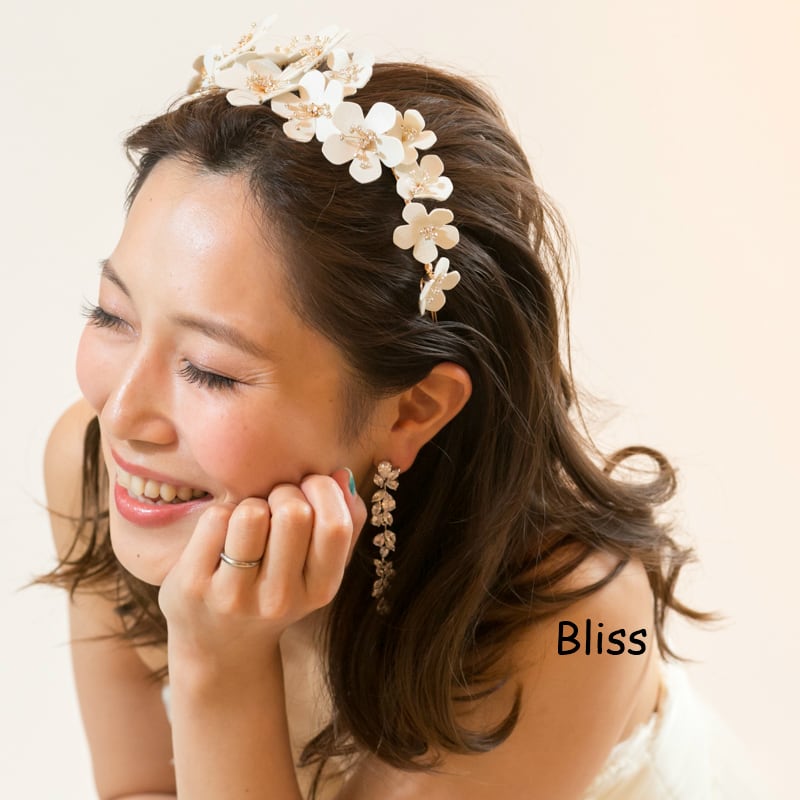 H-052 ウェディング アクセサリー【 ホワイトフラワーティアラ H-052 ウェディング アクセサリー【 ホワイトフラワーティアラ