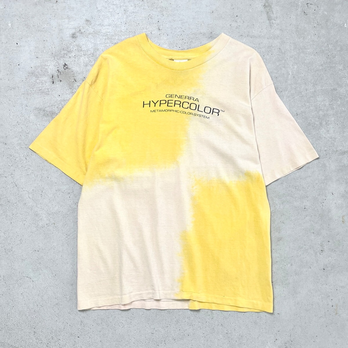 90年代 USA製 HYPERCOLOR GENERA ハイパーカラー ロゴプリントTシャツ メンズL 古着 90s VINTAGE ...