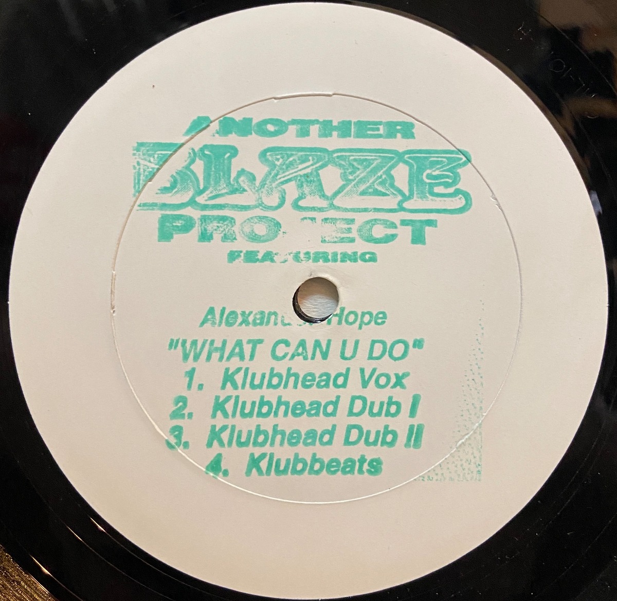 Blaze Project Featuring Alexander Hope – What Can U Do | うなレコ 中古レコード ...