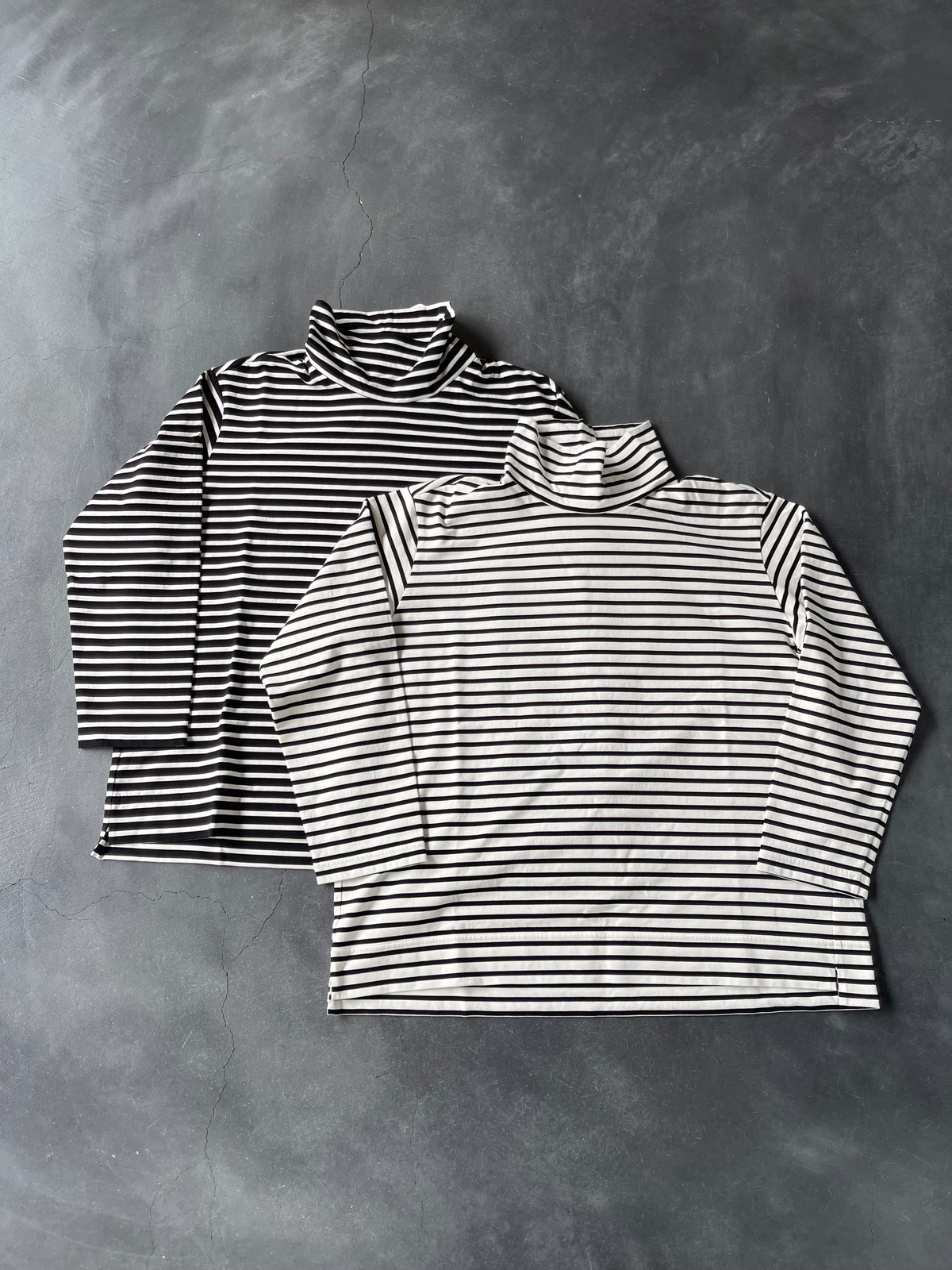 Firmum High twisted Cotton / Jersey stitch / garment washed turtle neck ...