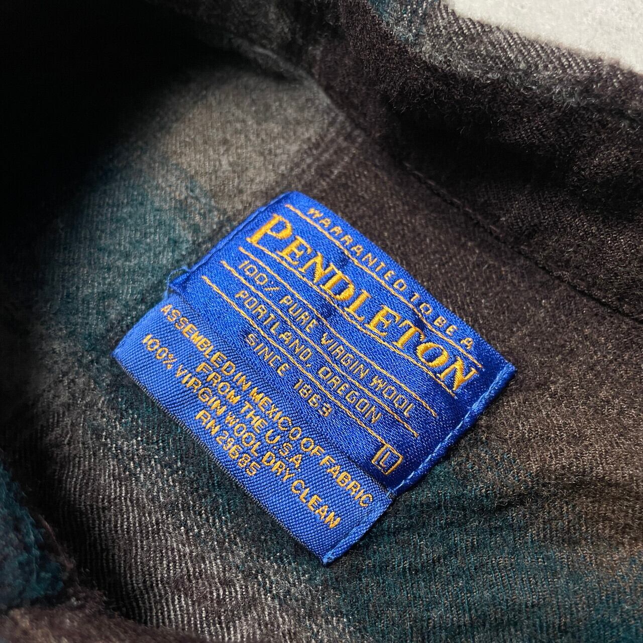 90年代 PENDLETON ペンドルトン チェックシャツ ウールシャツ メンズL 古着 90s ヴィンテージ VINTAGE ブラウン グリーン ベージュ オンブレチェック【長袖シャツ ...