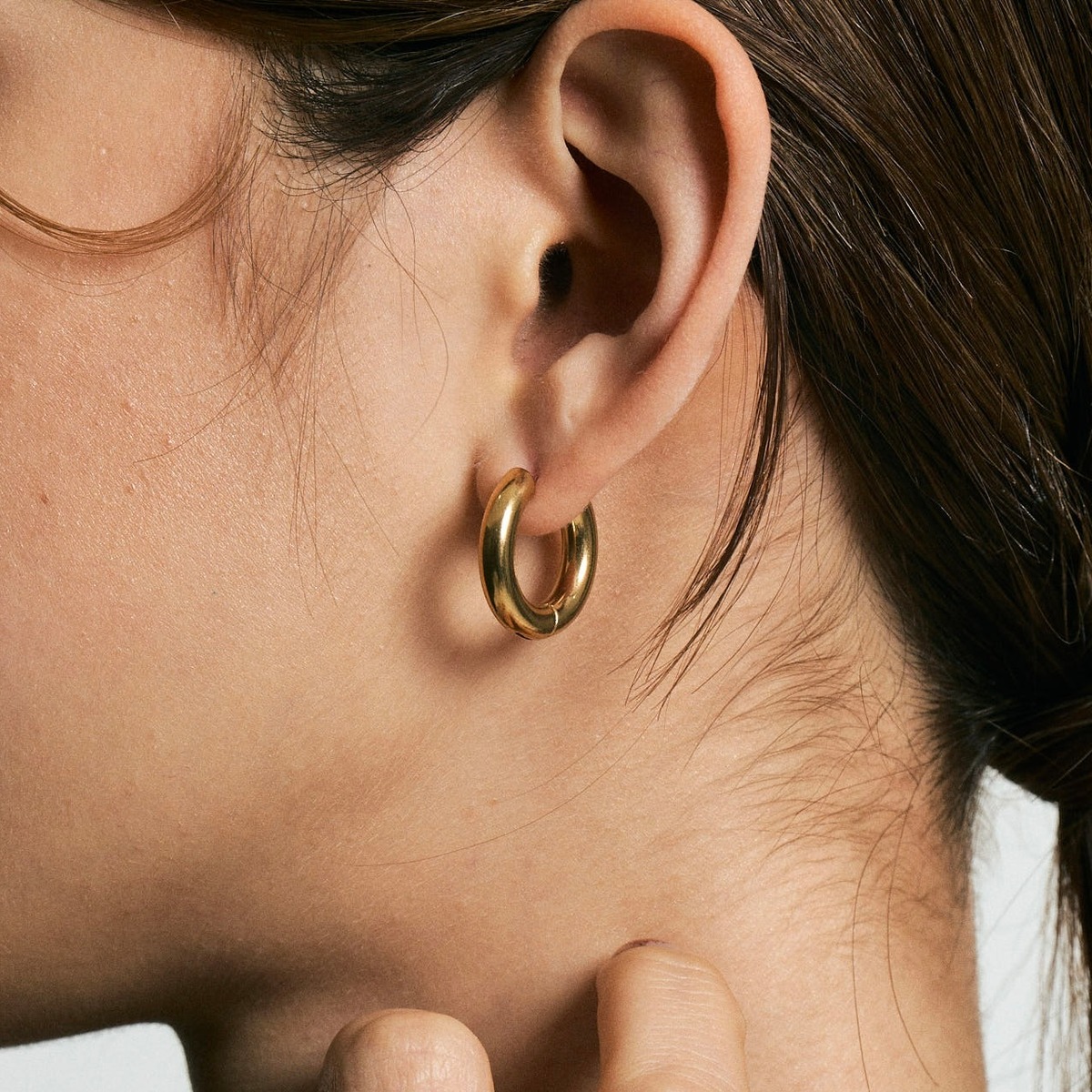 316L thick hoop pierce【 GOLD】#p27 | CELINA