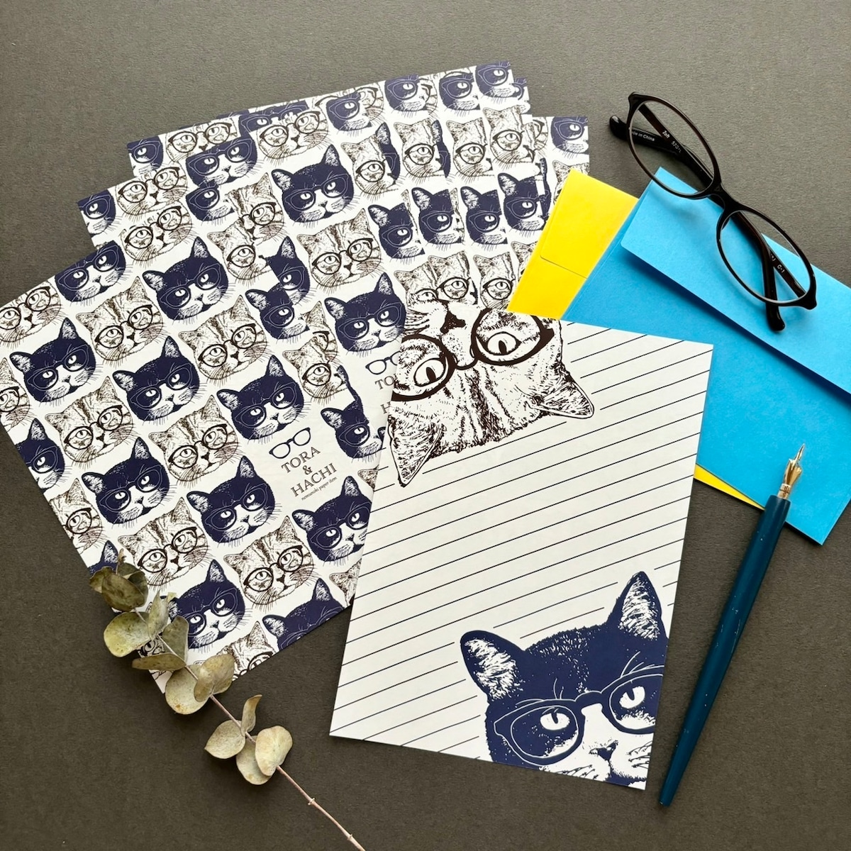TORA HACHI MEGANE レターセット | nemunoki paper item