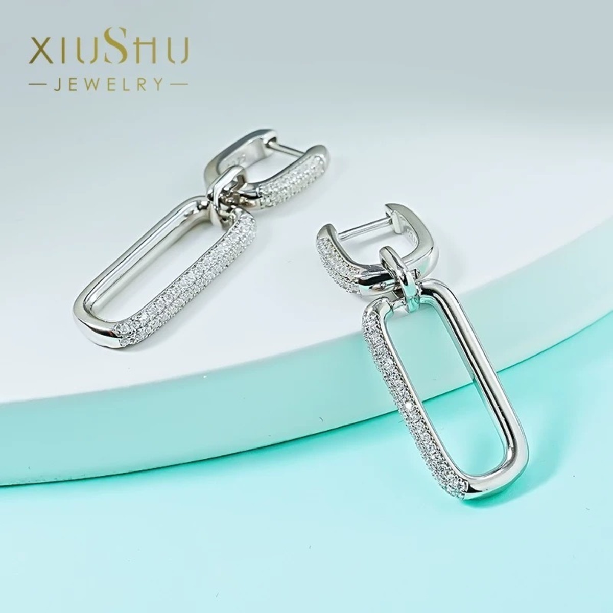 クリップ 高炭素ダイヤモンド ホワイト キラキラ ゴージャス ハイカーボンダイヤモンド シルバー925 中折れピアス ダングルピアス 揺れる メレ パヴェ クラシック フープピアス ...