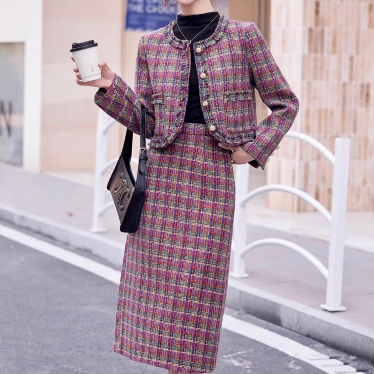 カラフルツイードセットアップ A00333 | SproutStyle