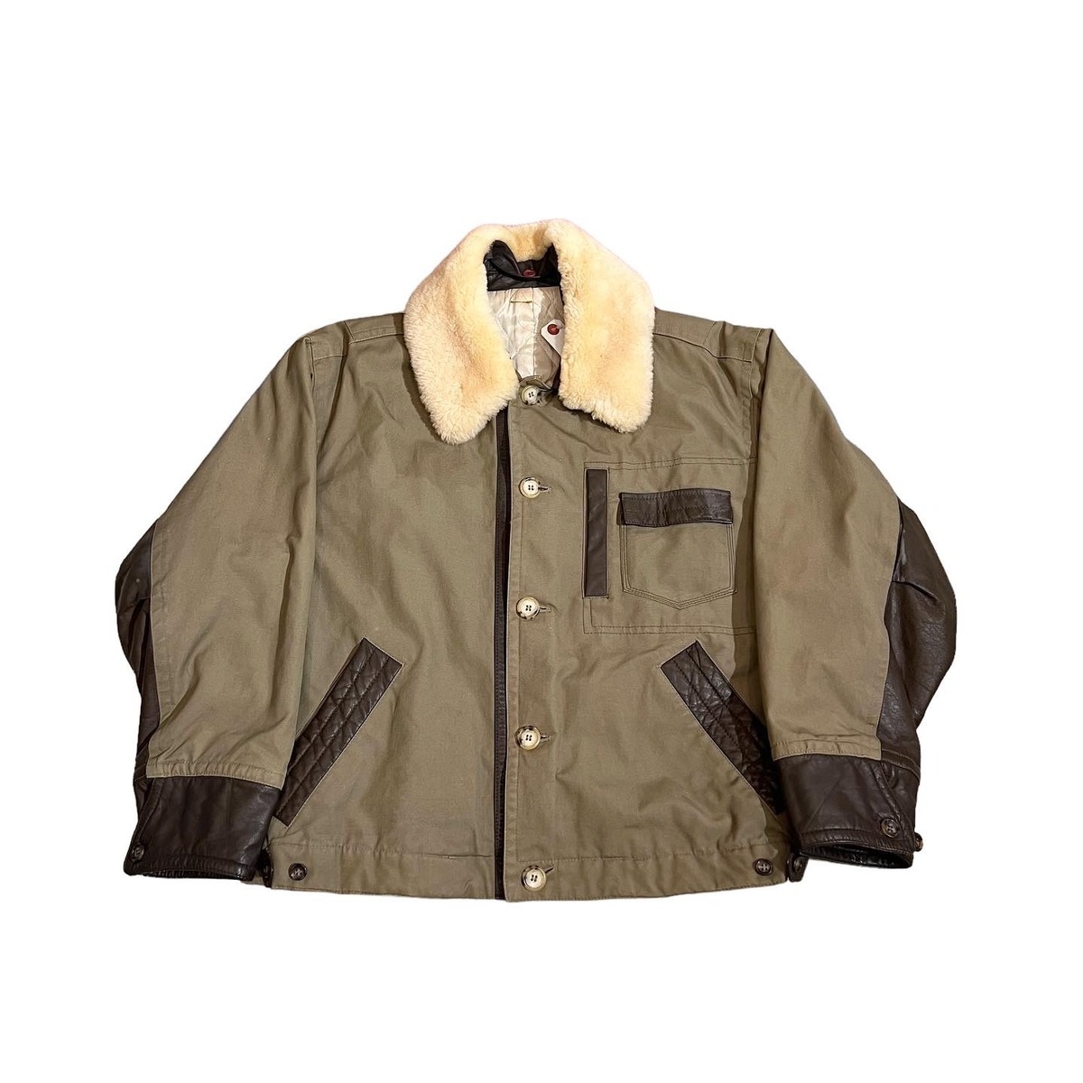 "LAUTREAMONT MEN" switch leather real fur collar jacket | Kissmet