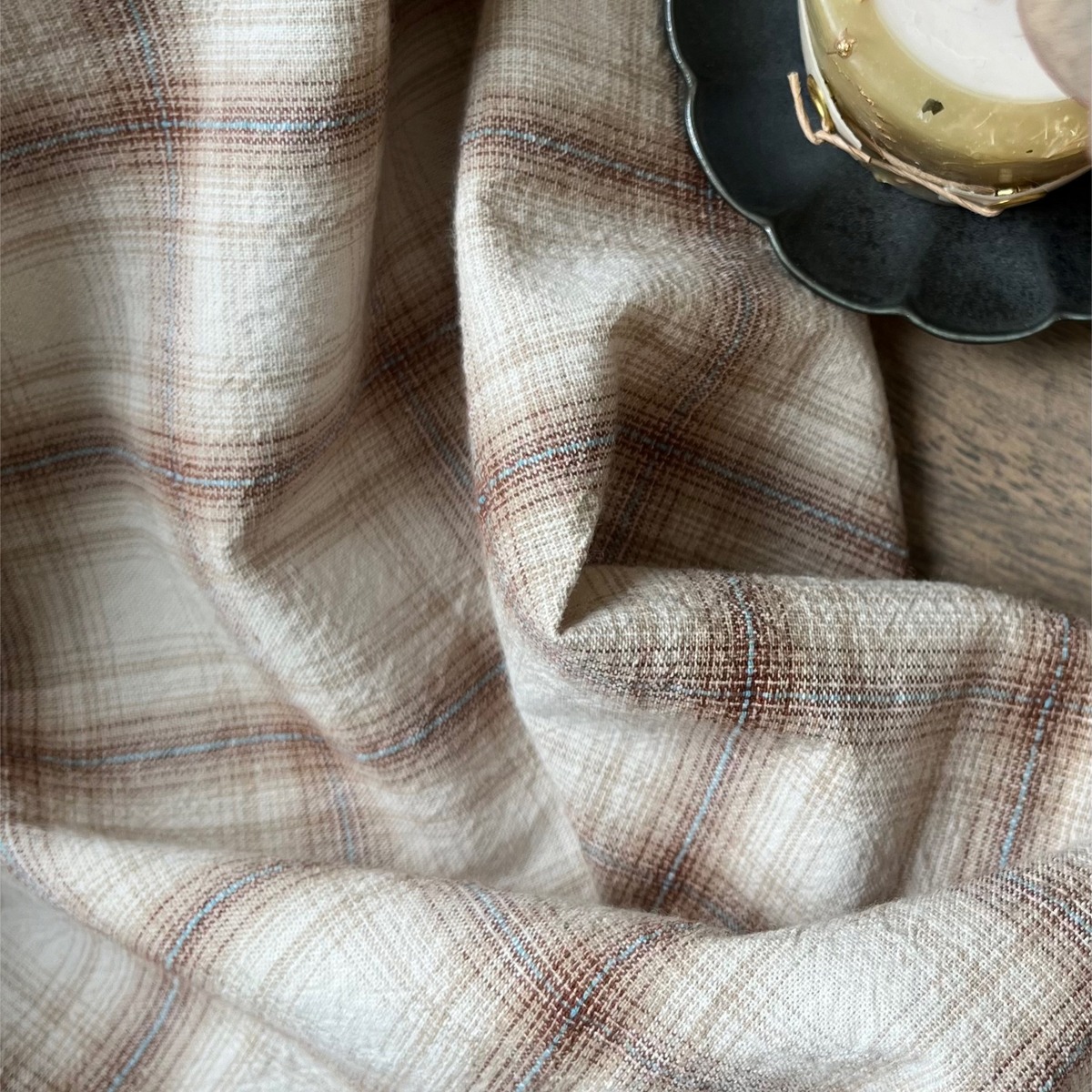 コットン｜ラテチェック | aprico fabric