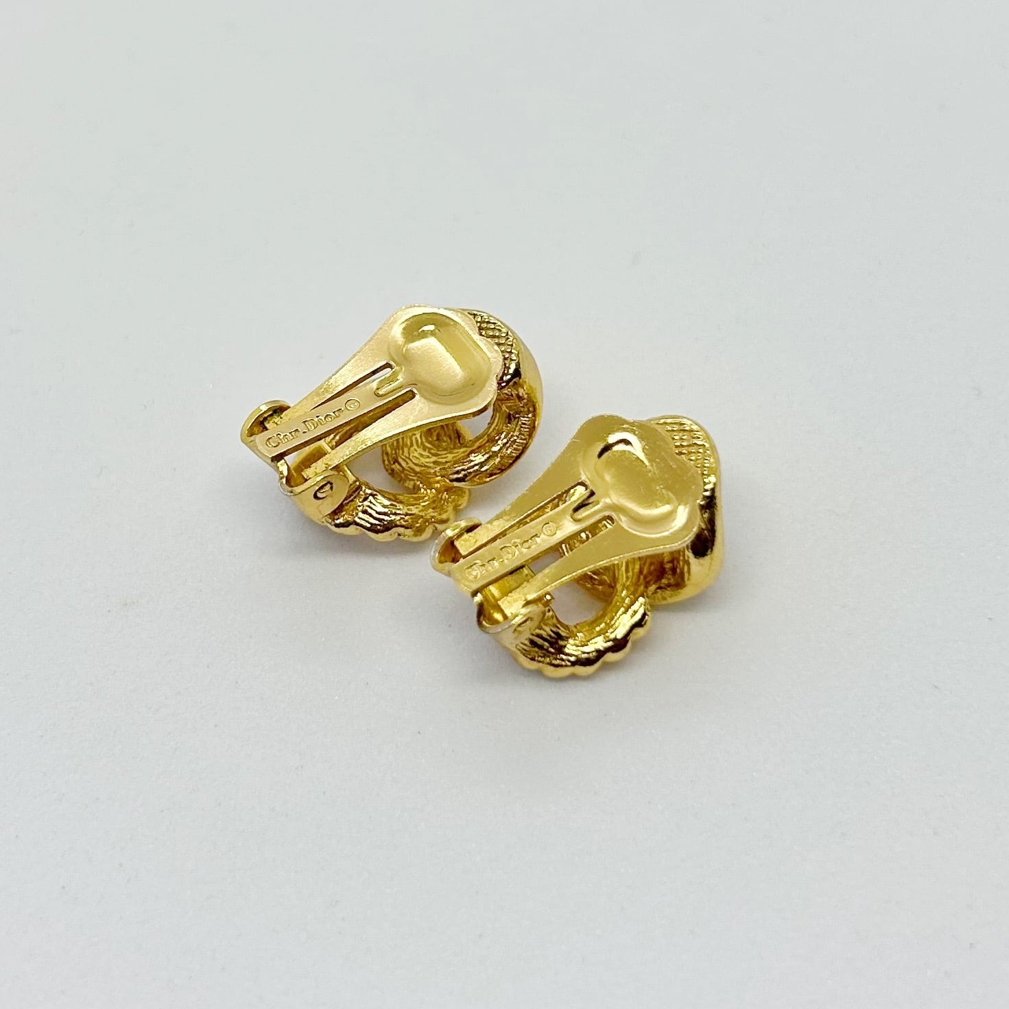 E5574】Christian Dior twist chain design earrings E5574】Christian Dior twist chain design earrings