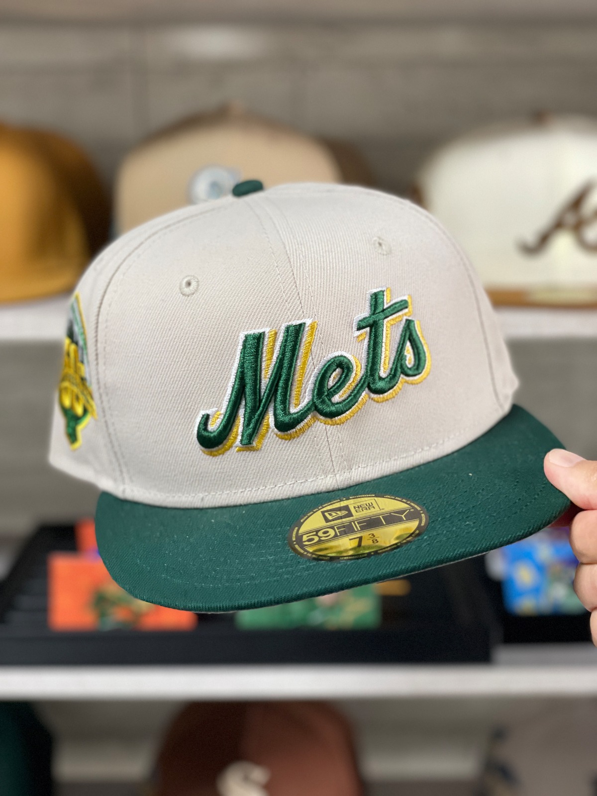 NEWERA 59FIFTY New York Mets 50th Anniversary Stone Field Green Two ...