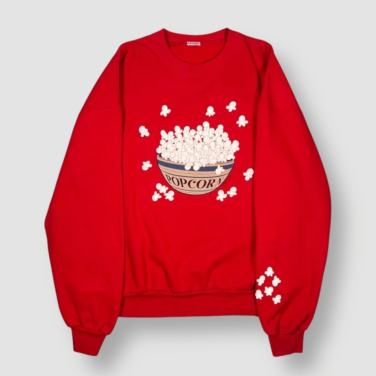 90’s “POPCORN” Sleeve Print Sweat Shirt | RENGA CLOTHING STORE
