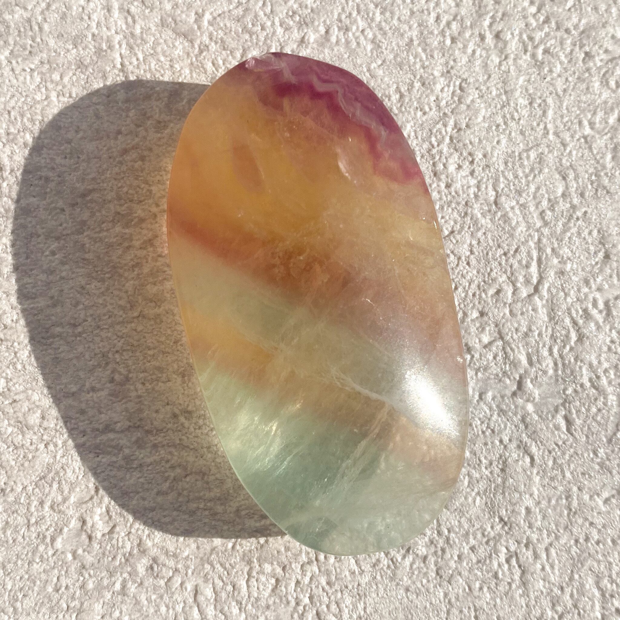 Candy fluorite palm stone | MOOD gemstones