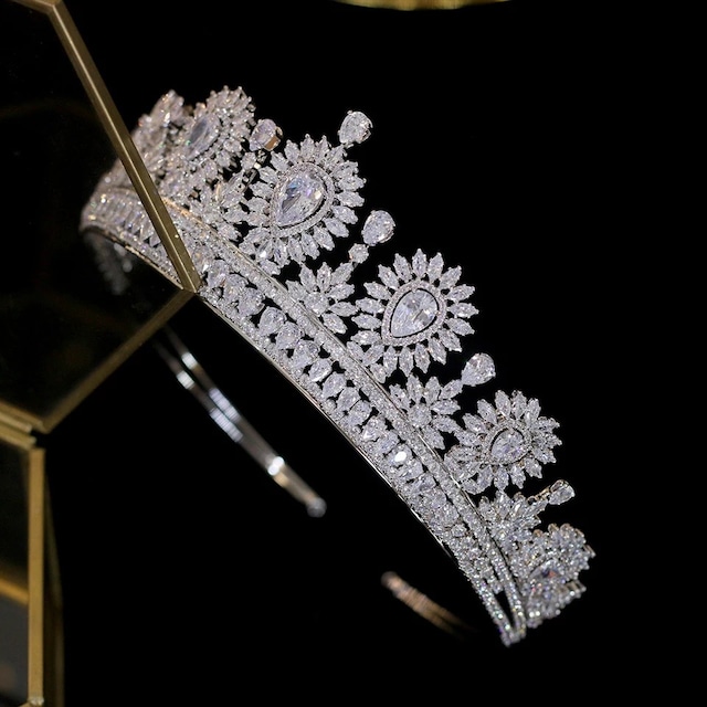 最高級 ︎ ロイヤル ウエディング ティアラ フルジルコニア | Tiara Shop Valentina
