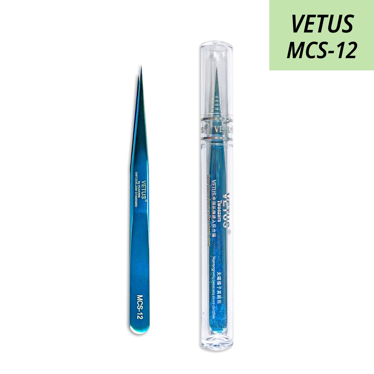 VETUS Tweezers MCS series Blue | ilashplus